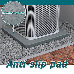 Daisypower Equipment Pad for Ductless Mini-Split Air Conditioner HVAC Heat Pump System,Anti-Vibration Plastic Condenser Pad,32 × 32 × 2 inches