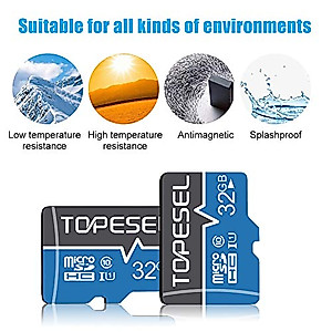 TOPESEL 32GB Micro SD Card 10 Pack Memory Cards Micro SDHC UHS-I TF Card Class 10 for Camera/Drone/Dash Cam(10 Pack U1 32GB)