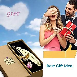 Metal Feather Bookmark ，Birthday Gift Women Teachers & Mothers Day Butterfly Book Mark for Book Lover Librarian Readers Mom Lady Female Girl Bookworm.