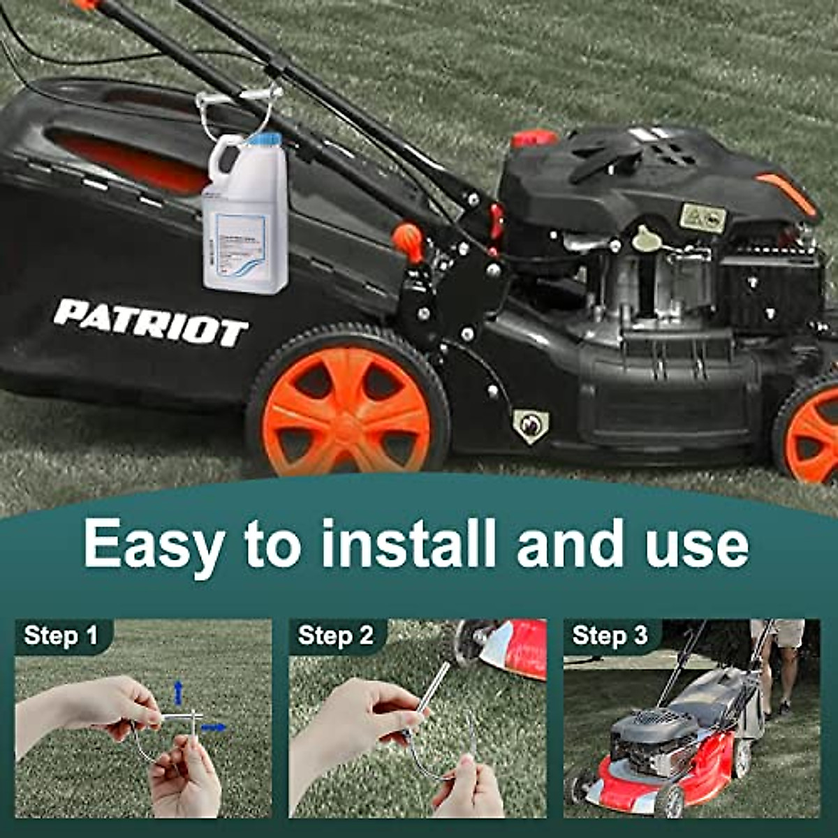 Leadrise 10 Pcs PTO Shaft Locking Pin Safety Coupler Pin 1/4 Inch Diamete in 2 Shapes of Square and Arch, Full Marine Grade Carbon Steel (Silver)