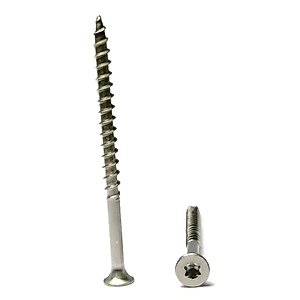 Star Drive Deck Screws 305 Stainless Steel Bugle Head Type 17 Point - #8 x 2-1/2" Qty 25