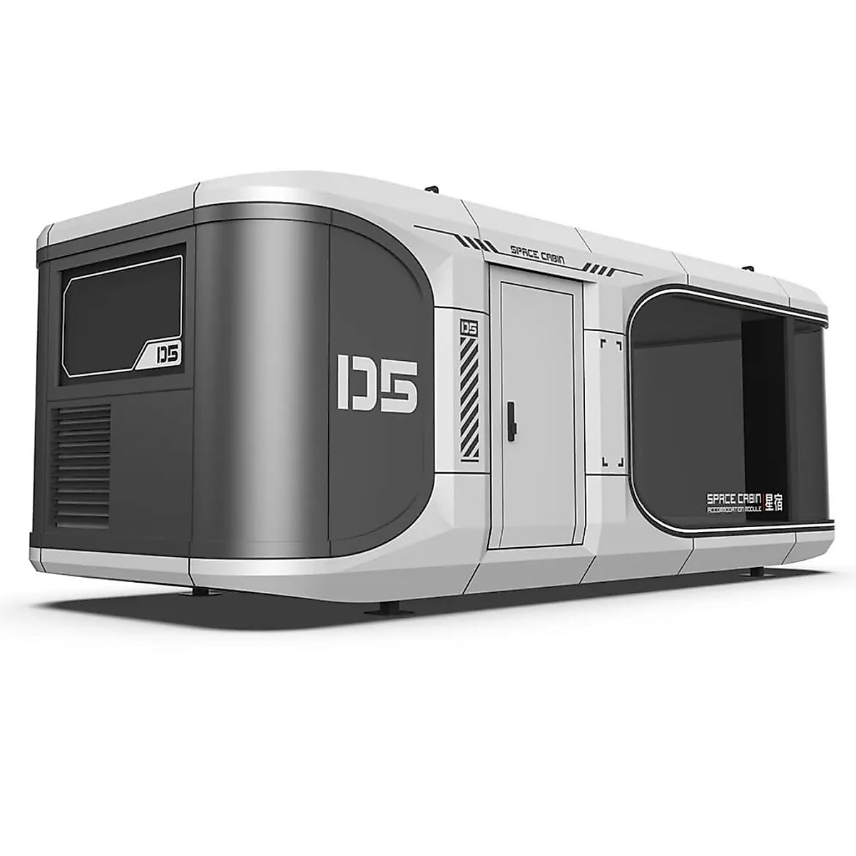 Modern, Portable Living: Prefabricated Mobile Capsule House/Hotel, 30x10.5x10Ft, 315 Sqft. Withstands high Winds, Offers on-The-go Convenience, Full Bathroom Included.