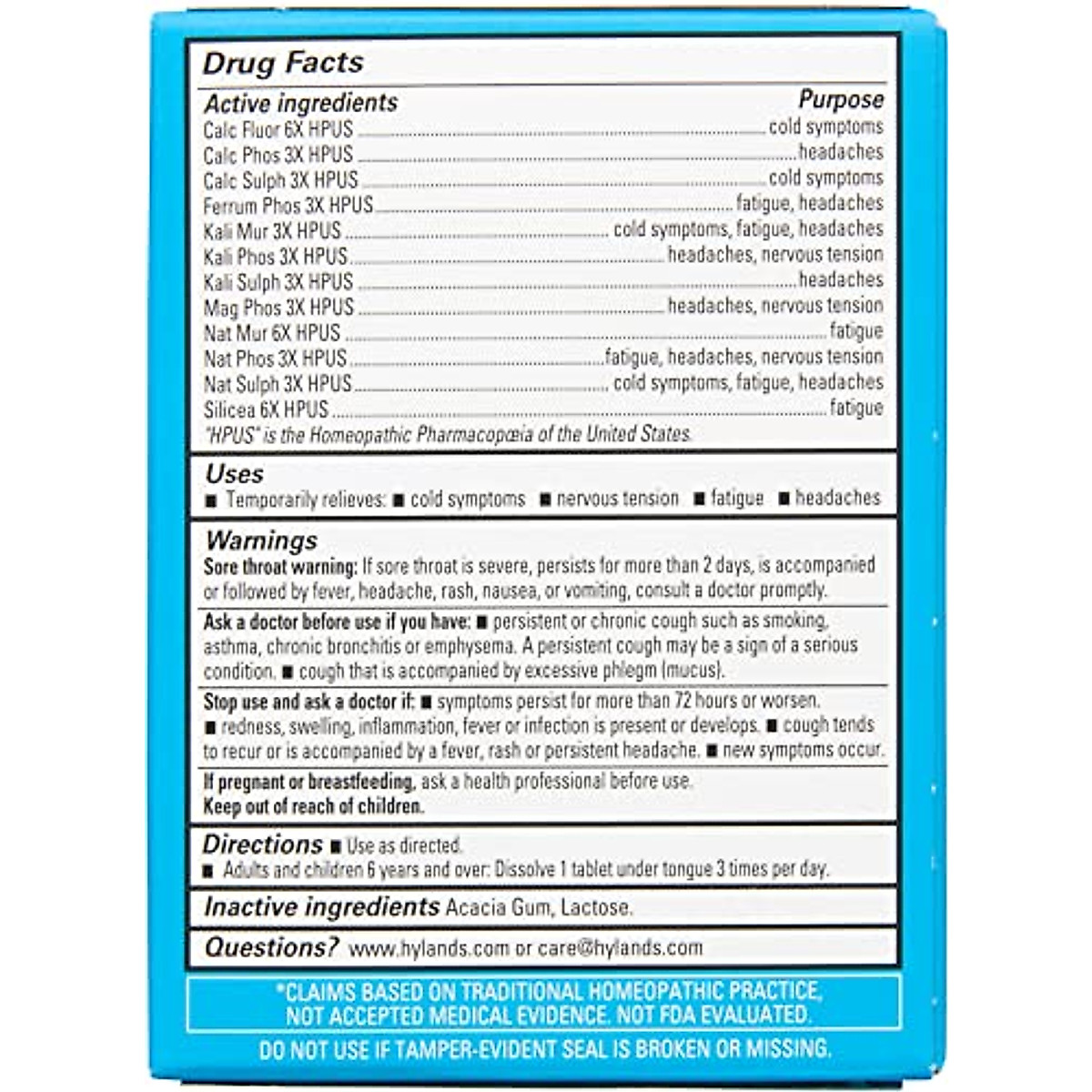 Hyland's Bioplasma Cell Salts Tablets (2 Pack) Naturals, Natural Combination of All 12 Cell Salts (100 Count) 2 Pack