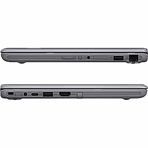 ASUS Student Laptop, 12 inch IPS Anti-Glare Eye-Care HD Display, Intel Celeron N4500, Military-Grade Durability, Wi-Fi 6, Ethernet Port, Long Battery Life, Windows 10 Pro (4GB RAM | 192GB Storage)