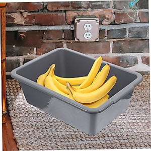 CAXUSD White Boxes Plastic Wash Basin White Storage Bins Restaurant Commercial Bus Box Multipurpose Bus Tub Wash Basin Tub Car Storage Box Dishwashing Box Storage Basket Grey