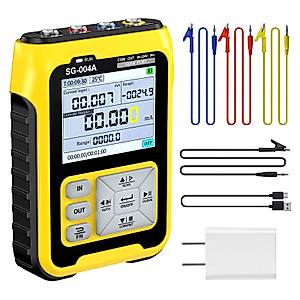 Upgraded SG-004A Signal Generator, Seesii 4-20mA 0-24V Adjustable Analog Current Voltage Generator Simulator with Real-time Curve,Historical Record, Resistance Pressure Generator Calibrator