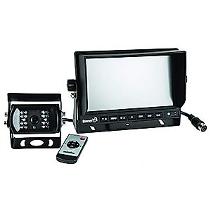 Buyers Products Rearview Backup 7 inch Camera, Rear Vehicle Observation System with Night Vision Monitor Kit for Trucks, RVs, Trailers, Vans and More, with Remote Control, 8883000, Black