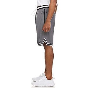 Spalding Mens Future Performance Basketball Short, Concrete, M