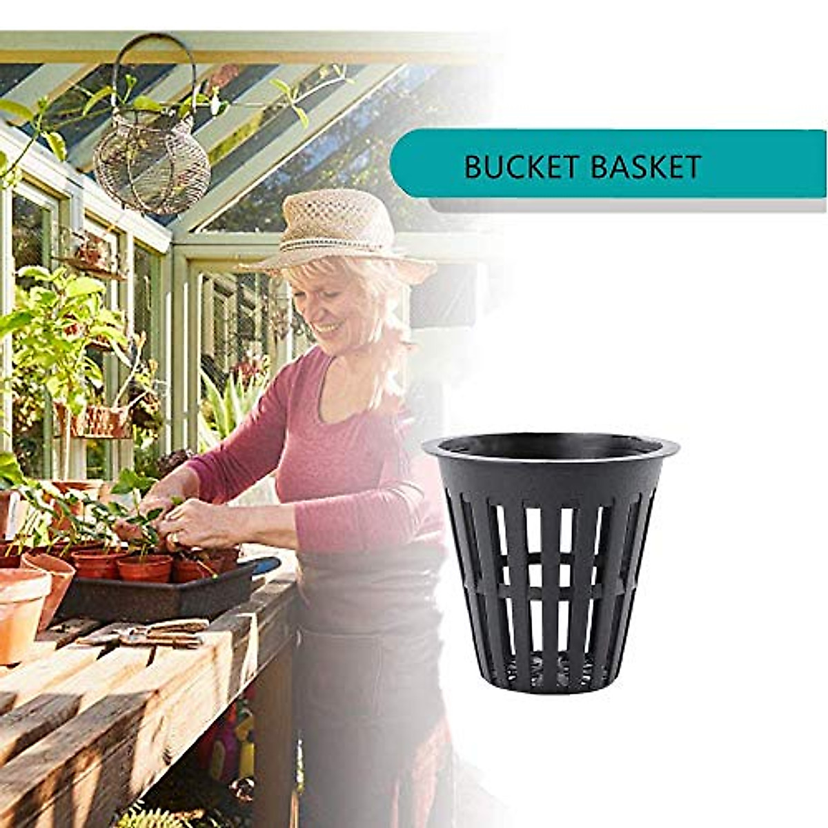 IPXEAD 100PCS 2 Inch Garden Slotted Mesh Net Cups, Round Heavy Duty Net Cups Pots for, Hydroponics Slotted Mesh…