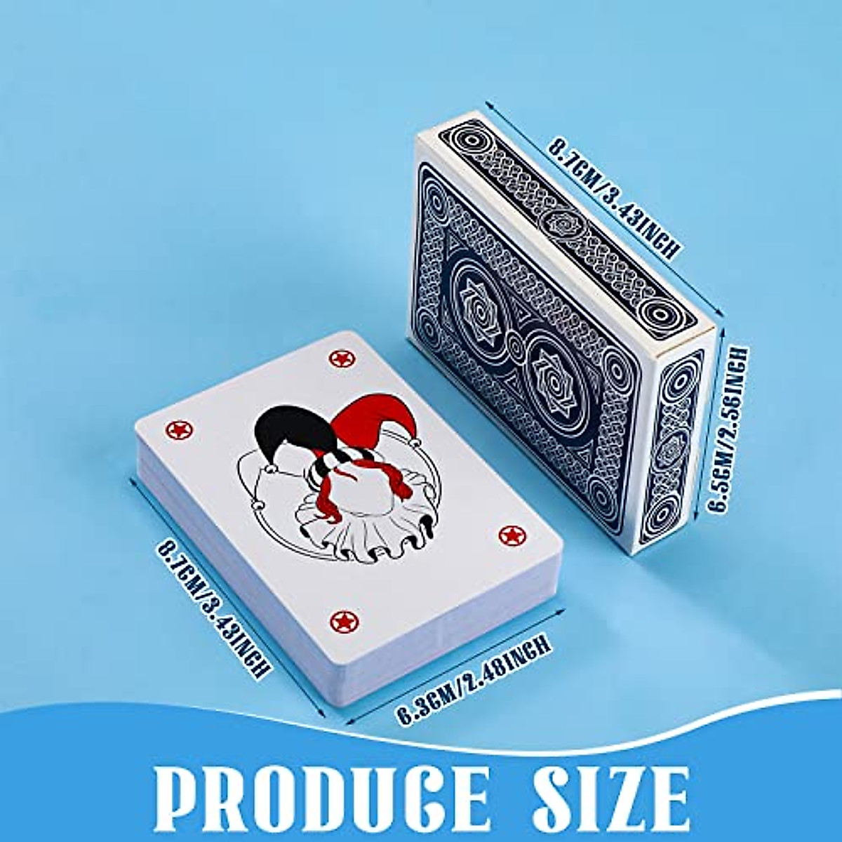 Zubebe 24 Pack Playing Cards Bulk in Vibrant Colors Deck of Cards Poker Size Standard Index, Playing Cards for Kids, Standard Playing Card Decks for Card Activities Party Supplies Games