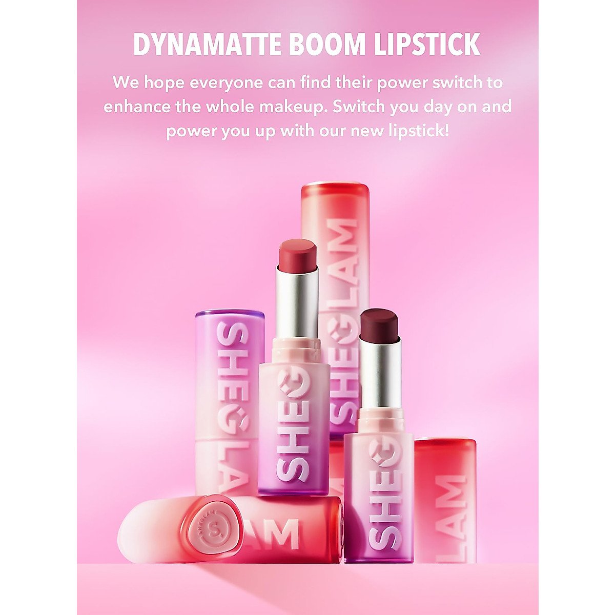 SHEGLAM Dynamatte Boom Waterproof Matte Lipstick Long Lasting Transfer Proof Lip Stick - Rule Breaker