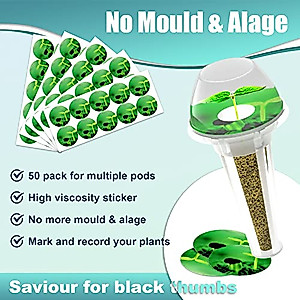 128 pcs Seed Pod Kit for Aerogarden, Grow Anything Kit for Hydroponics, Hydroponics Supplies with 50 Grow Sponges, a&b Hydroponic Nutrient Plant Food, 50 Pod Labels, Compatible with IDOO, QYO, LYKO