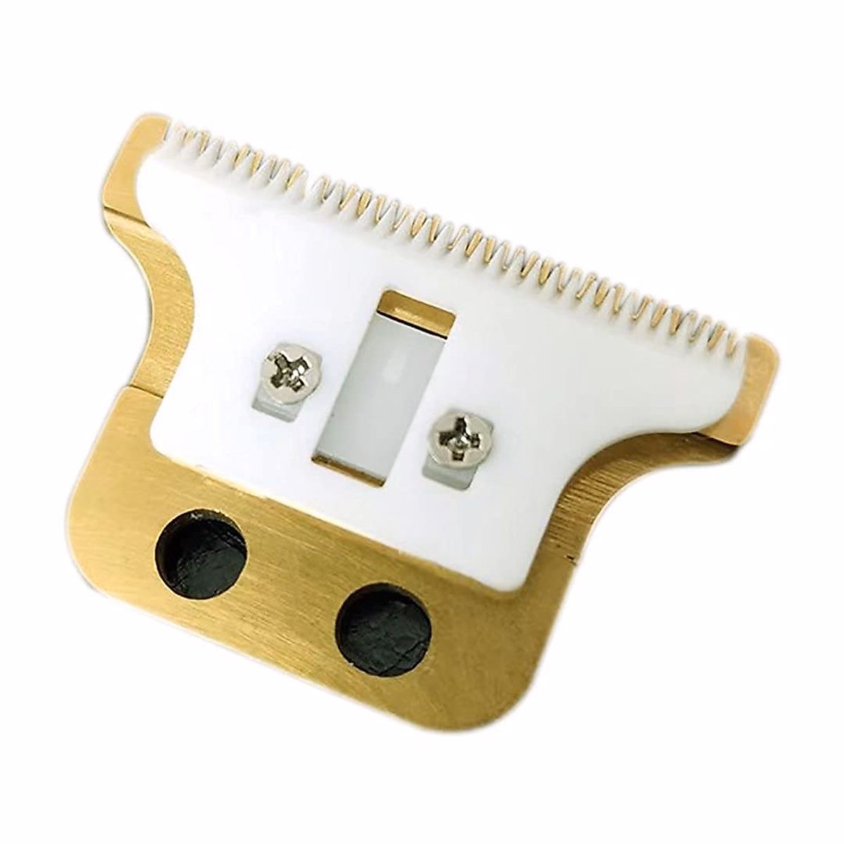 Adjustable 2 Hole Double Wide Trimmer Replacement Blade for Wahl Detailer #8290 5 Star Razor Edger #8051 G-Whiz #8986 Sterling Definitions #8085(Ceramic + Gold Blade)
