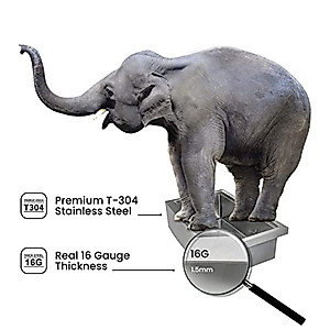 KIBI K1-SF36T Single Bowl Stainless Steel Farmhouse Kitchen Workstation Sink Apron Front 36 inch with Bottom Grid, Strainer, Solid Oak Cutting Board and Colander | 10" Deep Bowl | 3.5" Drain Opening