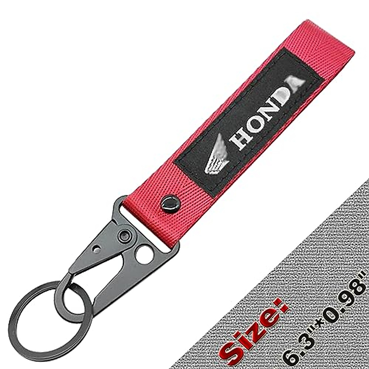 Motorcycle Keychain, 1Pcs Tag Keychain Key Ring Keychain Tag - Stylish, Durable, Easy to Identify, Multipurpose & Versatile (Red-H)
