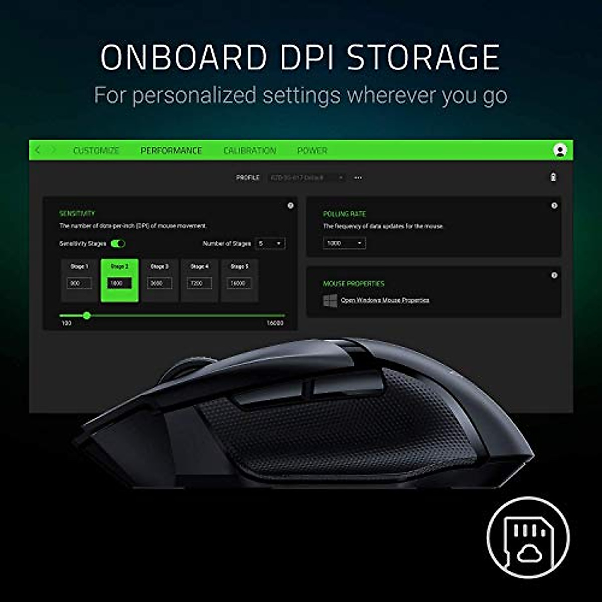Razer Basilisk X Hyperspeed Razer 5G Advanced 16K DPI Optical Sensor Wireless Gaming Mouse with Up to 450 Hours of Battery Life, Mechanical Mouse Switches (Black)