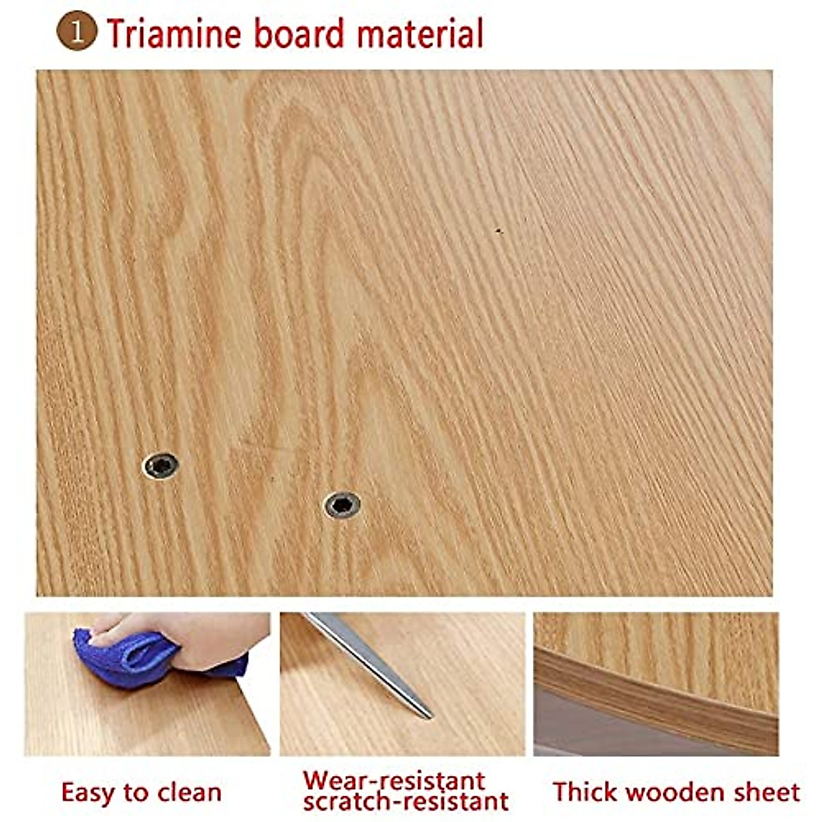 ZHANGXX Round Dining Table And Chair Set, Round Table Office Conference Table Office Conference 80cm Round Table Balcony Bedroom Cafe Hotel Corridor Apartment ,Used For Living Room And Kitchen, Grey