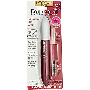 Loreal Paris Double Extend Beauty Tubes Blackest Black Mascara -- 3 per case.