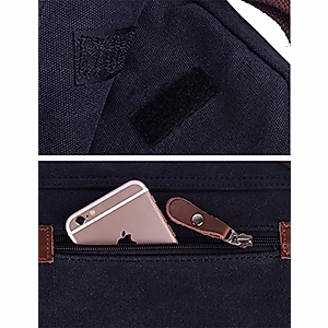 Small Messenger Bag for Men Women Casual Work Bag Canvas Satchel Bag Bookbag for Traveling Camping