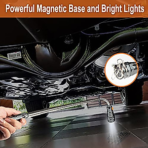 Gifts for Men Telescoping Flexible Magnetic Pickup Tool With 3 Super Bright Led Lights, Gifts for Dad, Father, Husband, Handy Men or Women, Birthday Gifts Idea, 1 Pack