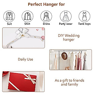 DEDU Wooden Hangers Lightweight 24 Pack, Coat Hangers for Closet Space Saving, Slim Suit Hangers Wood with Soft Rubber Non Slip Strip for Wamisole, Wedding Dress, Sweater (Natural Finish)