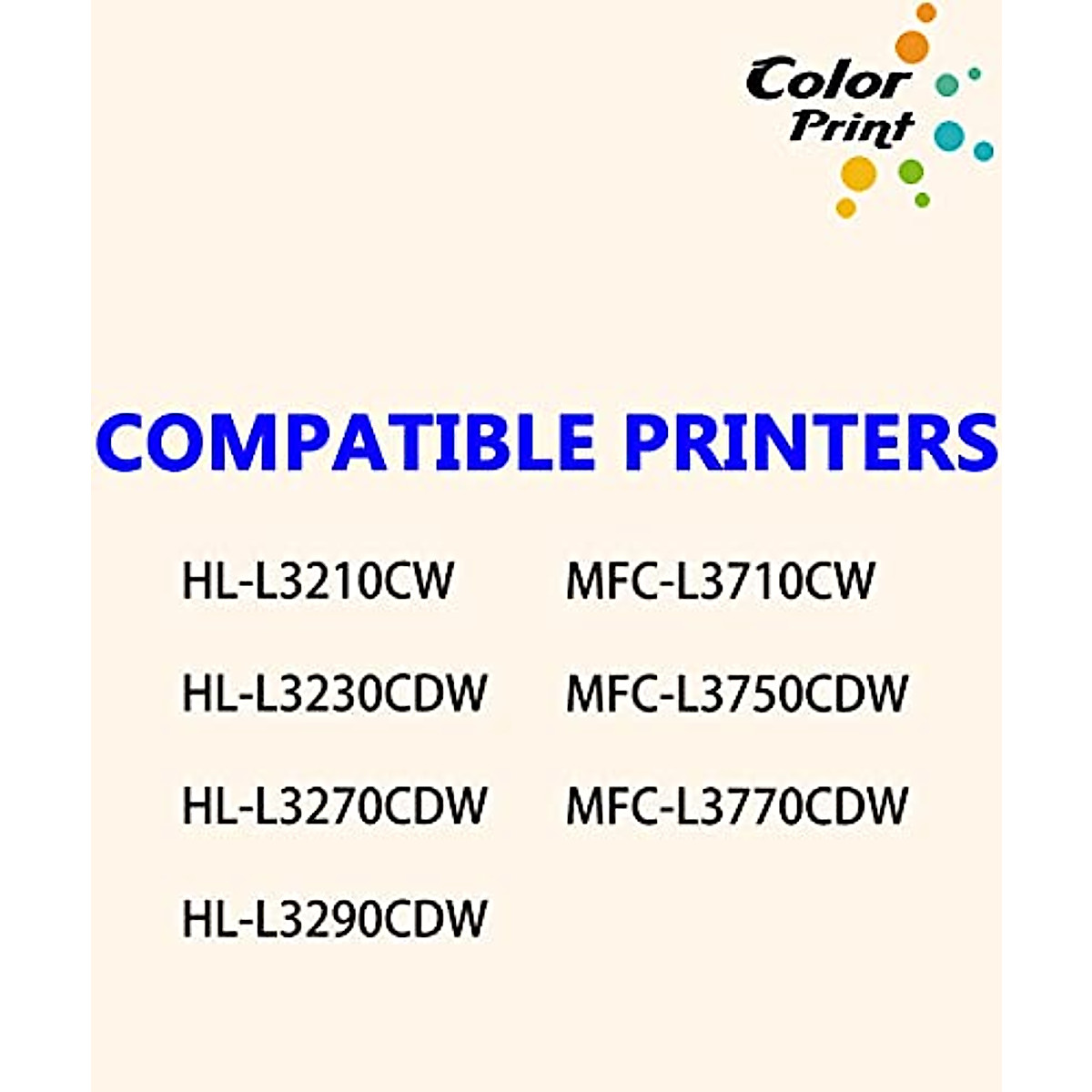 ColorPrint 3-Pack Compatible TN-227 Toner Cartridge Replacement for Brother TN227 TN223 TN227C TN227M TN227Y Work with MFC-L3750CDW HL-L3210CW HL-L3230CDW HL-L3710CDW HL-L3270CDW MFC-L3710CW Printer