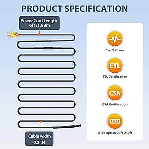 HEATIT HIRD 100 feet 5 Watts Per Foot Roof & Gutter Snow De-Icing Cable