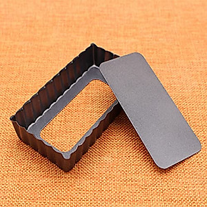 Luxshiny Pasties Grill Pan 2pcs 4 Non Loose Bread Tart Pan Quiche Tool with Dessert Cake Kitchen Removable Bakeware Loaf Stick Nonstick Inch Pie Bottom Baking Grill Pan Grill Pan Grill Pan Grill Pan