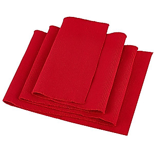 BENECREAT 39x6.9 Inch Knitted Rib Fabric, Dark Red Rib Cuff Fabric, Polyester Ribbing Fabric for Waistband Neckband Cuffs Jacket Extension, Clothing Accessories