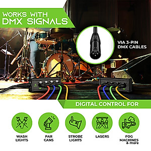 GearIT 4 Channel Multi Network 3-Pin XLR/DMX/AES-EBU To Ethercon-Compatible RJ45 Cat5/Cat6 Ethernet Extender For Live Stage, Sound, Lighting, Audio Recording Studio (1 Pair: 4 XLR Male + 4 XLR Female)