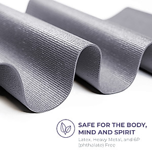 Sunshine Yoga Voyage Yoga Mat Roll, 24in x 50ft Exercise Mat, 5mm Thick Non-Slip Gym Mat for Home Workout and Fitness, Anti-Tear, Cut up to 8 Regular Yoga Mats, Gray