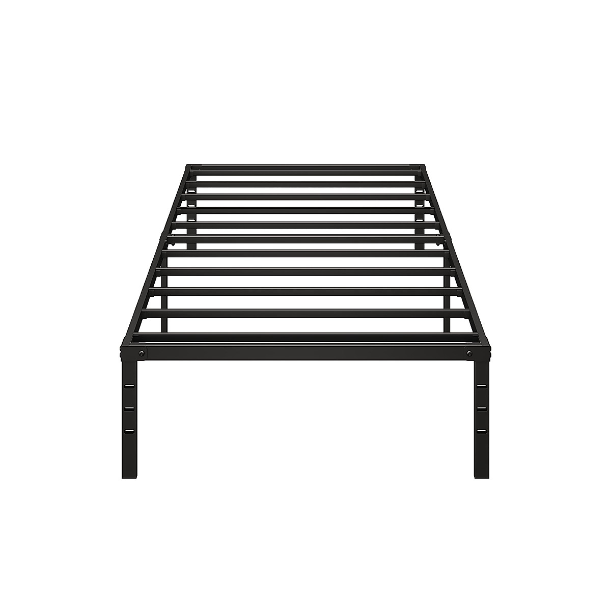 JTPTU 18 Inch High Twin Bed Frame No Box Spring Needed,Heavy Duty Metal Bed Frame Twin Size,Kids Twin Platform Bed Frame Steel Slat Support,Easy Assembly,Noise Free,Non Slip Black Bed Frame Twin