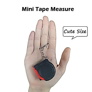 1m/3ft Retractable Tape Measure Mini Keychain Metric/Inch Measuring Tape Portable Tape Ruler with Stable Slide Lock for Body Measuring, Kids