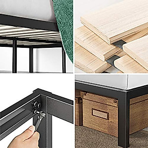 ZINUS Paul Metal Platform Bed Frame / Wood Slat Support / No Box Spring Needed / Easy Assembly, Full