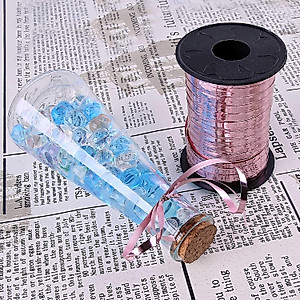 Ancoo 500 Yards Rose Gold Curling Ribbon Crimped Balloon Ribbon Roll Gift Wrapping Curling Ribbon