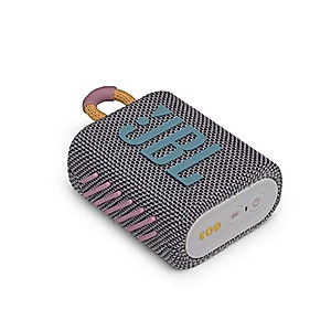 JBL Go 3: Portable Speaker with Bluetooth, Built-in Battery, Waterproof and Dustproof Feature - Gray (JBLGO3GRYAM) (Renewed)