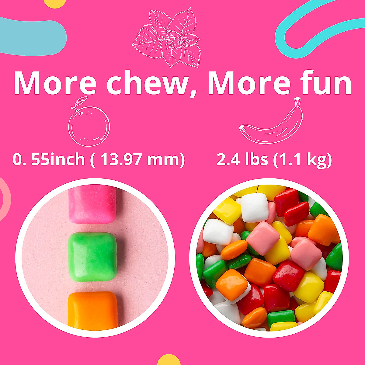 Chiclets Gum Assorted Colors & Flavors - Bulk Vending Refills