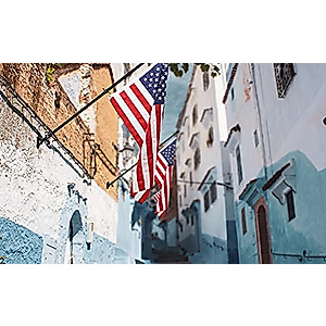 Flag Poles for Outside House - Black 6FT Tangle Flagpole Kit for American Flag - 3x5/4x6 Flags Heavy Garden flagpole-Professional Metal Flag Pole for House truck Garden Yard Residential or Commercial