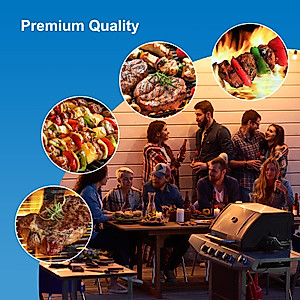 Uniflasy Cast Iron Cooking Grates for Expert Grill 720-0968C 5-Burner Propane Gas Grill Cooking Grid Replacement Part Kit (2X Grids)