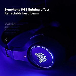 Stereo Gaming Headset with Mic,RGB Luminous Mobile Phone Computer Noise Reduction Headset,Detachable Cat Ear Gaming Headset, for PS4, PS5, Xbox One, PC, Phone