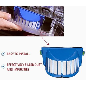 600 Series Replacement Parts for iRobot Roomba 610 620 630 650 680 & 500 Series 595 552 564,Includ Side Brush,Ilter and Screw,Bristle Brush and Flexible Beater Brush,Cleaner Replenishment Kit Filter