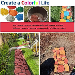 Anothera 17"x17"x1.6" Walk Maker Reusable Concrete Path Maker Molds Pathmate Stone Molding Stepping Stone Paver Yard Patio Lawn Garden DIY Walkway Pavement Paving Moulds (Irregular)