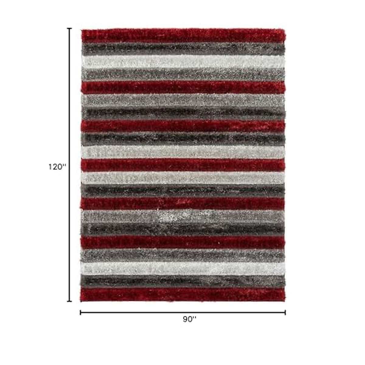 LUXE WEAVERS Lantanas Collection 7119 Red 8x10 Modern Geometric Area Rug