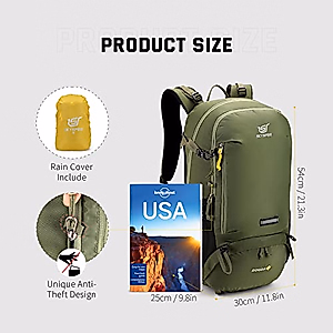 SKYSPER Hiking Backpack 40L Waterproof Camping Backpack Lightweight Hiking Daypack, Travel Back Pack for Men Women