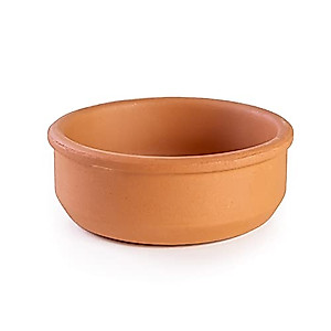 Luksyol Handmade Unglazed Clay Bowls: Elevate Your Culinary Experience with a Set of 8 (3.7 x 1.4 in) | Authentic Terracotta Cooking for Indian, Mexican, Korean Cuisine | Microwave-Friendly and Safe |