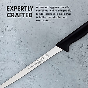 Messermeister Pro Series 8” Flexible Fillet Knife - German X50 Stainless Steel & NSF-Approved PolyFibre Handle - 15-Degree Edge, Rust Resistant & Easy to Maintain - Made in Portugal