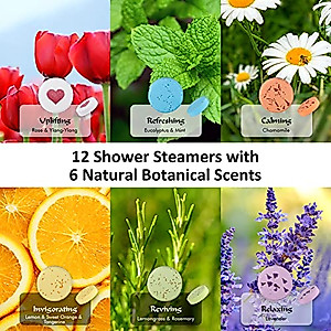 Aofmee Shower Steamers, 12 Shower Bombs, Shower Steamers Aromatherapy for Women, Shower Tablet for Mom Wife, Relaxation Gifts for Women Who Have Everything on Christmas Birthday Valentines Mothers Day
