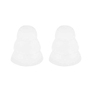 BLUEWALL Triple Flange Ear Tips Replacement Eartips Earbuds Gel Cushion for in-Ear Headphones, Fit Most Sony Senso TOZO JBL Earbuds with 3.8mm Connect Hole, Noise Isolation, S/M/L Size 9 Pairs, White