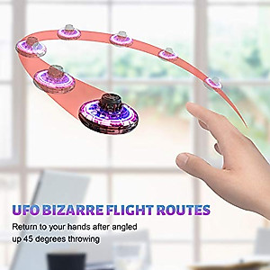 GESUNDHOME Hand Operated Drones for Kids or Adults, Flying Spinner Mini Drones, 360° Rotation Flying Ball Drones with Shinning LED Lights, Small UFO Toys for Indoor Outdoor Boys Girls Gift