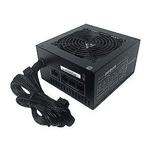 Apevia ATX-ES600W Essence 600W ATX Semi-Modular Gaming Power Supply with Auto-Thermally Controlled 120mm Black Fan, 115/230V Switch, All Protections